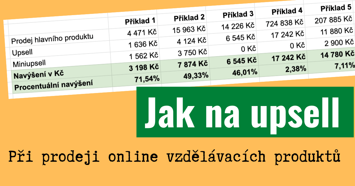 6 příkladů jak na upsell u online produktů - Dušan Souček